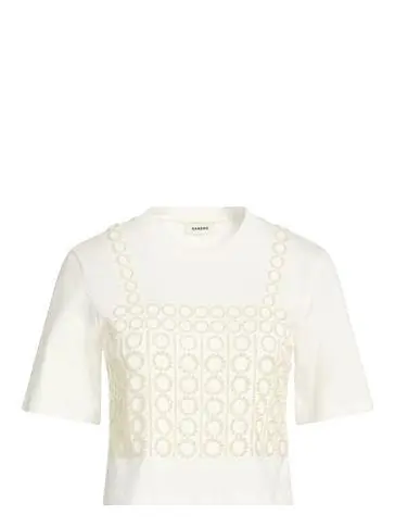 Sandro Cotton Jersey T-shirt - White