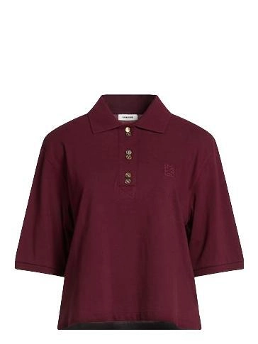 Sandro Piqué Polo Shirt With Buttoned Neckline - Red