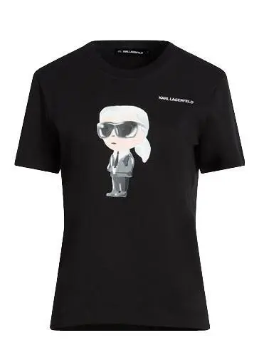 Karl Lagerfeld Printed Organic Cotton T-shirt - Black