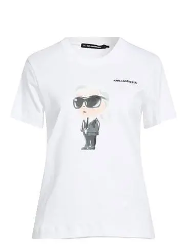 Karl Lagerfeld Printed Organic Cotton T-shirt - White