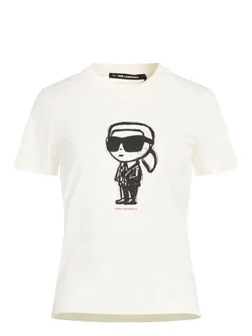Karl Lagerfeld Printed Organic Cotton T-shirt - White
