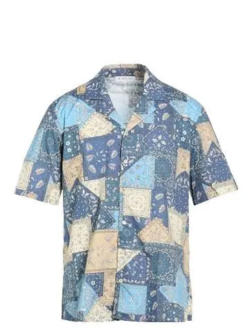 MANUEL RITZ Shirt Size Cotton, Elastane - Navy