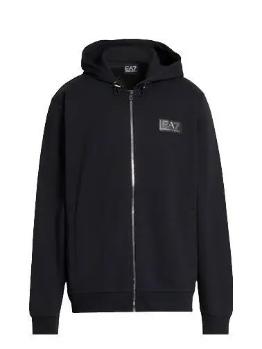 EA7 Cotton Blend Jersey Sweatshirt - Black