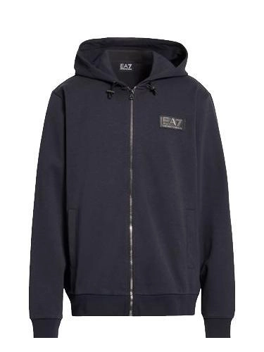 EA7 Zip-up Hooded Sweatshirt - Blue