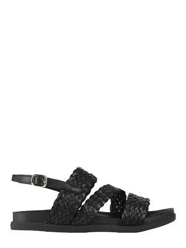 DIVINE FOLLIE Leather Sandals - Black