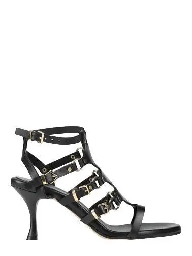 DIVINE FOLLIE Leather Sandals - Black
