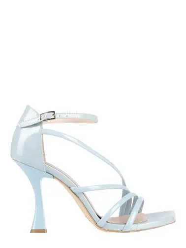 DIVINE FOLLIE Patent Leather Sandals - Blue