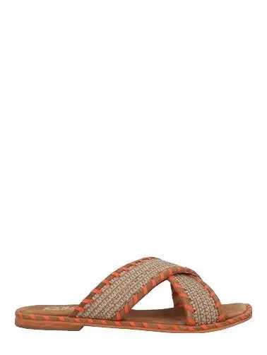 COLORS OF CALIFORNIA Criss Cross Raffia Sandal - Beige