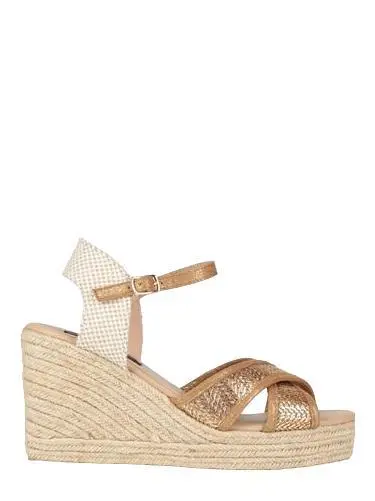 COLORS OF CALIFORNIA Jute Wedge Espadrilles - Beige