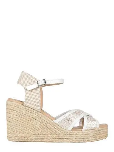 COLORS OF CALIFORNIA Jute Wedge Espadrilles - Off White