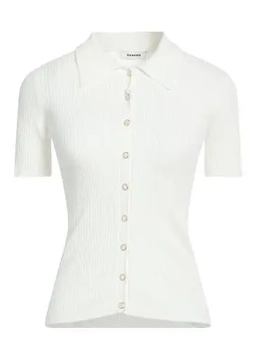 Sandro Ribbed Knit Shirt - White