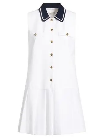 Sandro Mini Shirt Dress - White