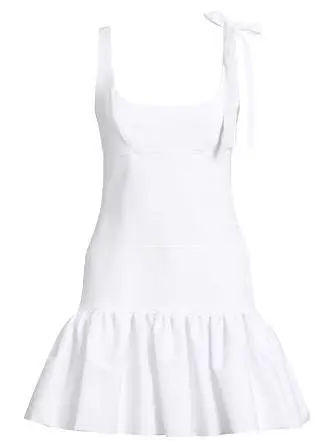 Sandro Mini Flared Dress - White