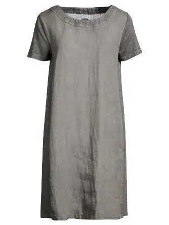 120% Lino Mini Linen Dress - Grey