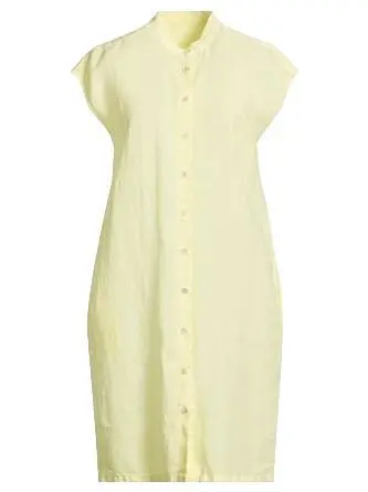 120% Lino Mini Shirt Dress - Yellow