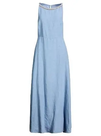 120% Lino Maxi Dress - Blue