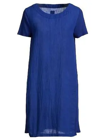 120% Lino Mini Linen Dress - Blue