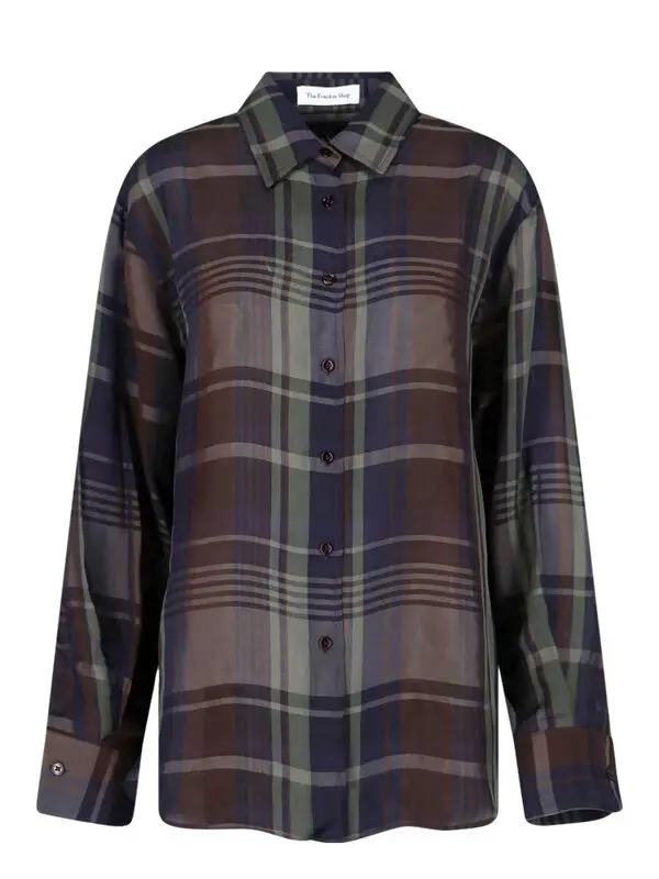 THE FRANKIE SHOP Checkered Viscose Shirt - Multi