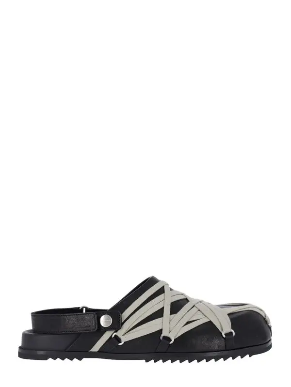 Rick Owens Megalaced Granola Mules - Black