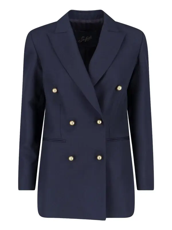 Seafarer Betty Double-breasted Blazer - Blue