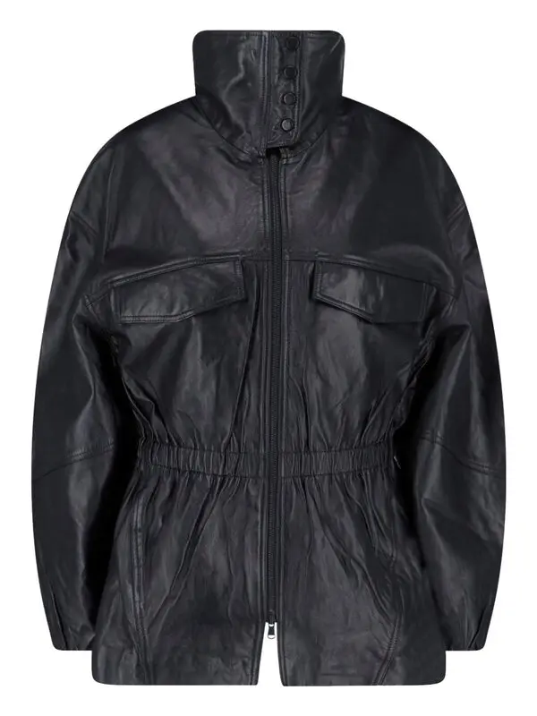 THE FRANKIE SHOP Carnaby Lambskin Leather Jacket - Black