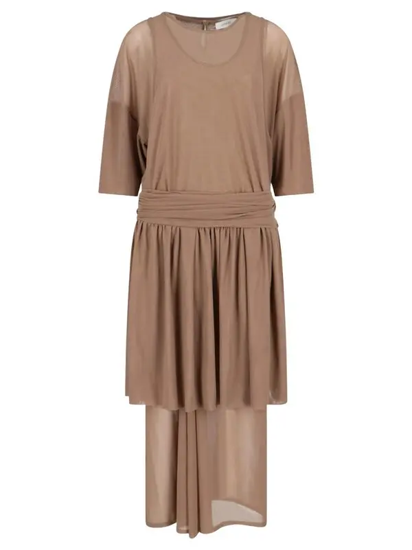 LEMAIRE Mesh Midi Dress - Beige