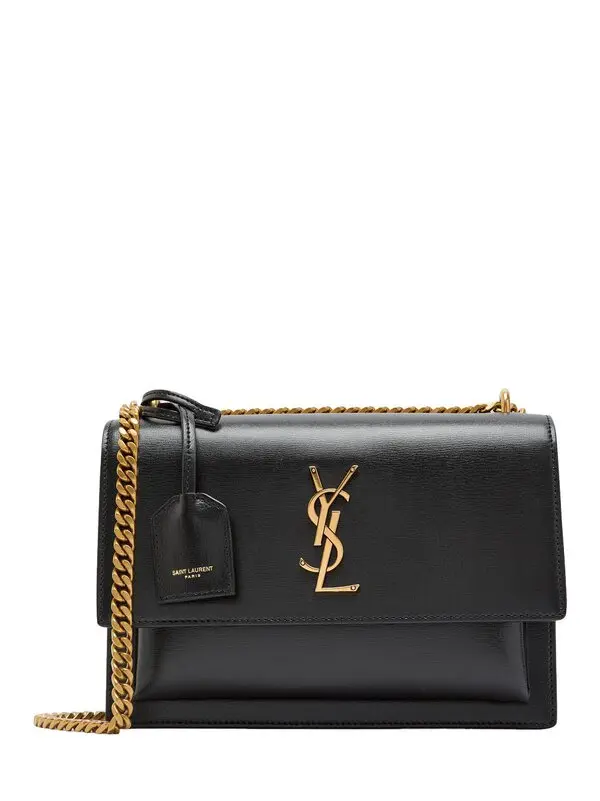 Saint Laurent Sunset Leather Cross-body Bag - Black