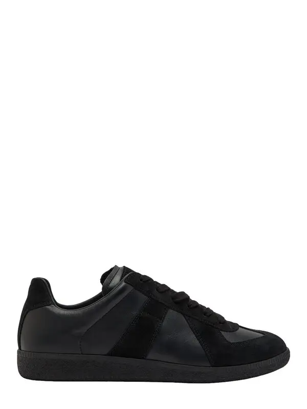 MAISON MARGIELA Replica Panelled Leather Sneakers - Black