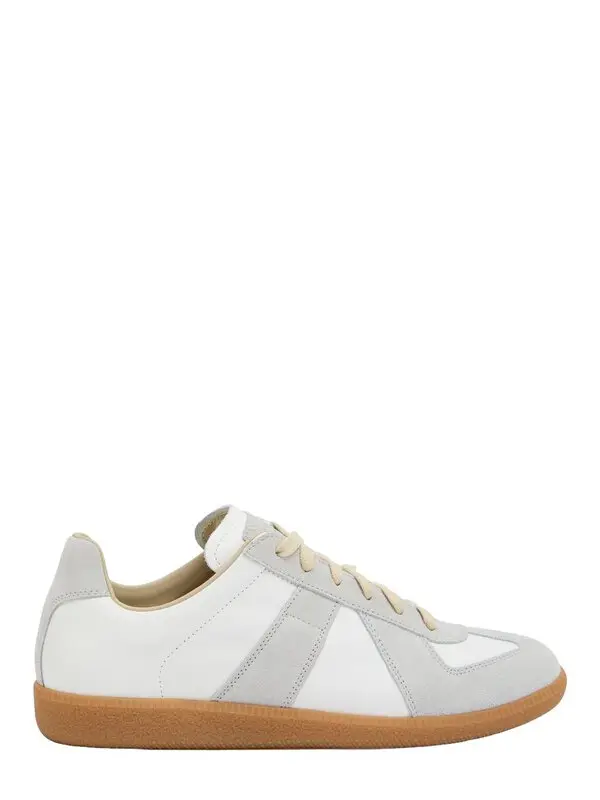 MAISON MARGIELA Replica Panelled Leather Sneakers - White