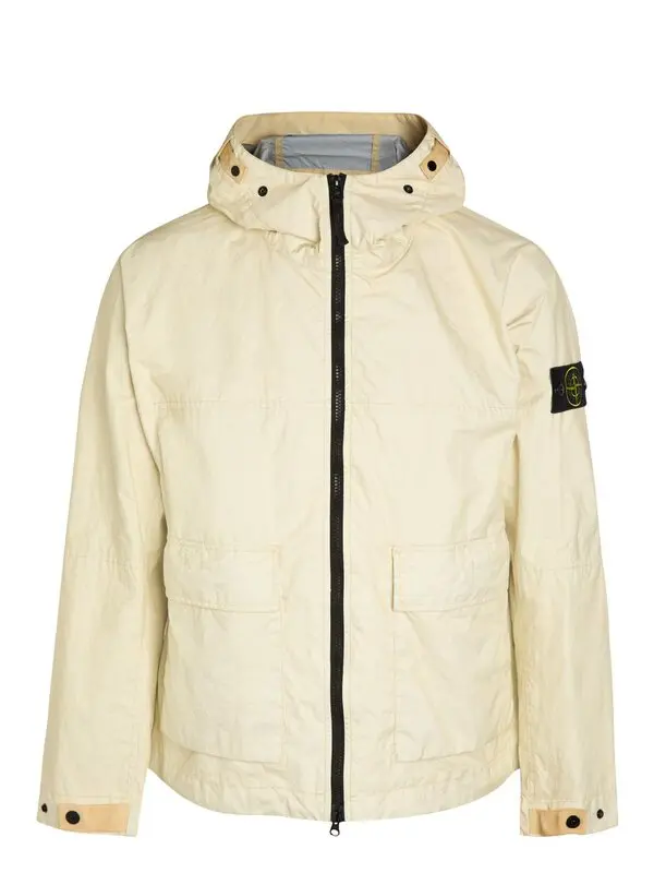 Stone Island Membrana 3l Tc Hooded Jacket - Ivory