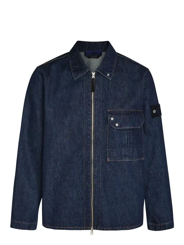 Stone Island Denim Overshirt - Blue