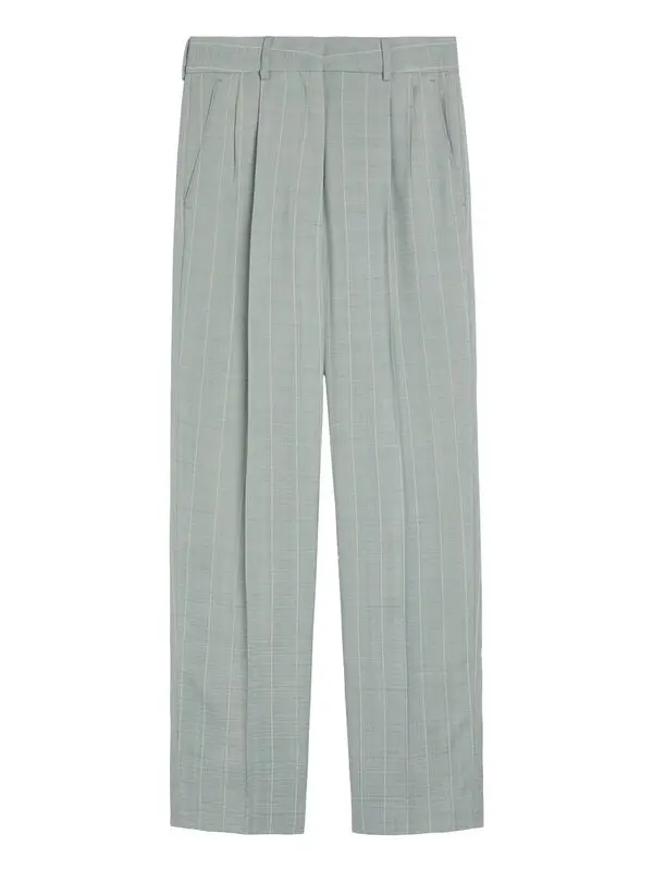 BLAZÉ MILANO Striped Woven Trousers - Light Blue