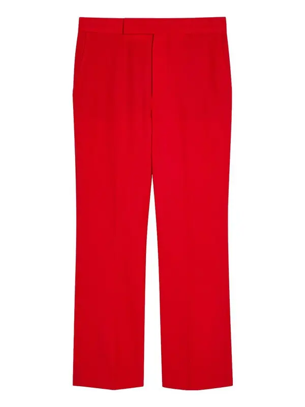 Maria Mcmanus High-waisted Stretch-wool Trousers - Red