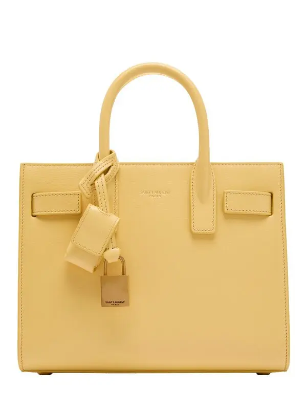 Saint Laurent Sac De Jour Nano Leather Top Handle Bag - Yellow