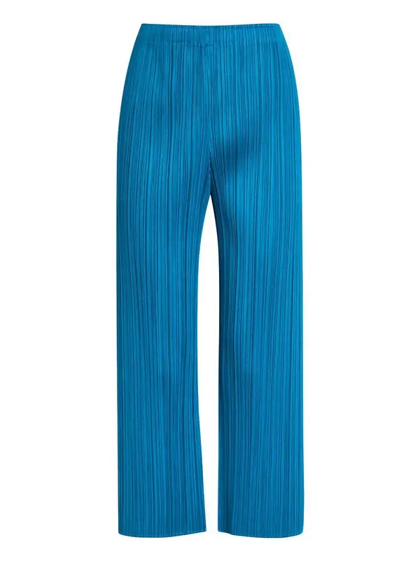 Issey Miyake Pleated Wide-leg Trousers - Blue
