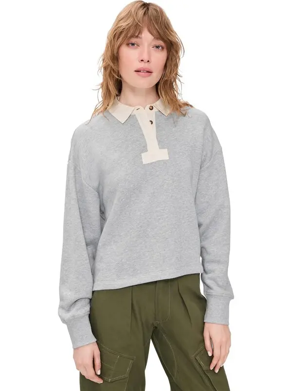 Rag & Bone Oversized Polo Sweatshirt - Hthrg