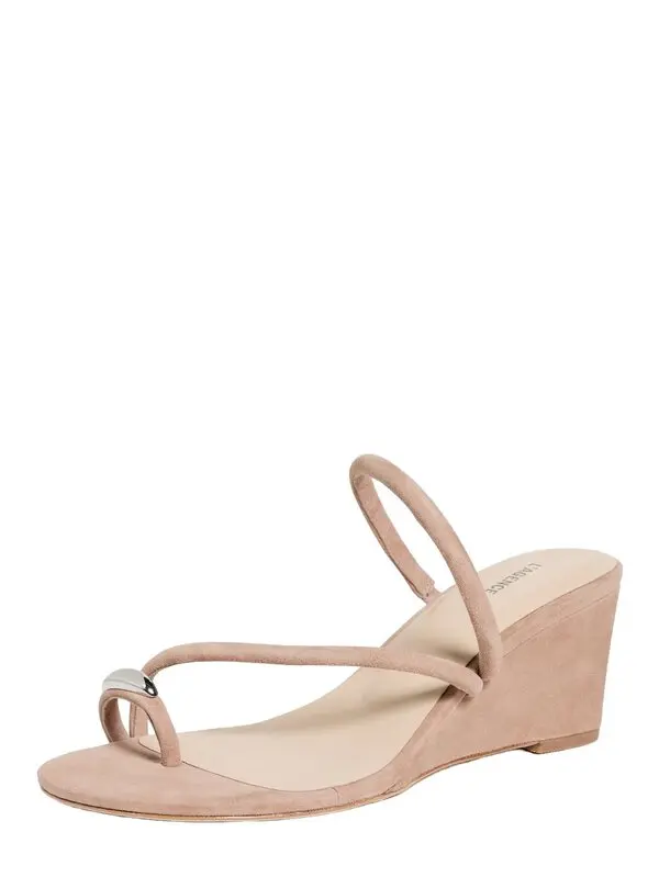 L'Agence Maritza Wedge Sandals - Cappuccino
