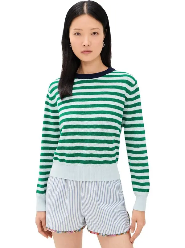 Birds Of Paradis Cleo Sweater - Green Stripe