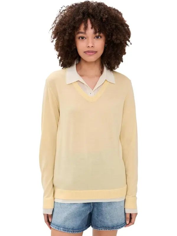 Rag & Bone Anne Long Sleeve Polo Sweater - Btter