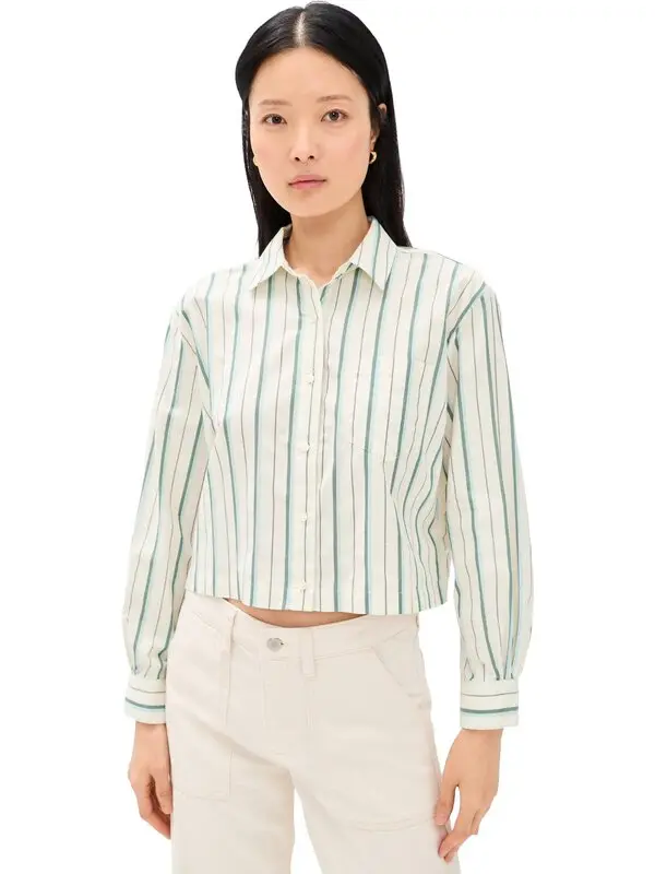 Birds Of Paradis Nessa Stripe Shirt - Verde Stripes