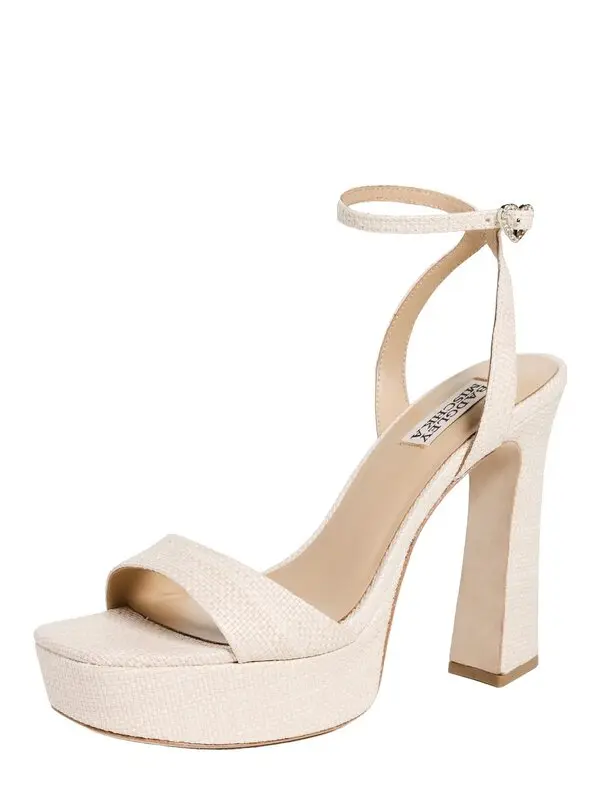 Badgley Mischka Caia Platform Heels - Chalk