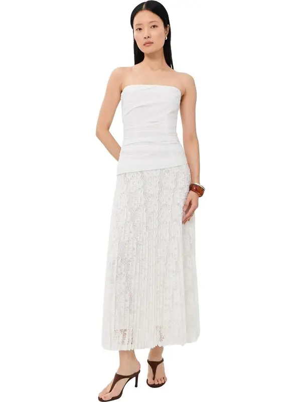 Simkhai Annalise Lace Midi Dress - Ivory