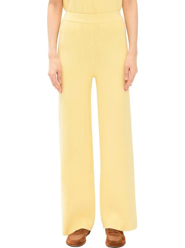 English Factory Ribbed Knit Pants - Butter Yellow