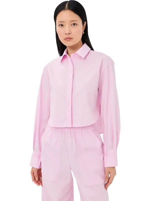 Simkhai Renata Cropped Shirt - Tulip