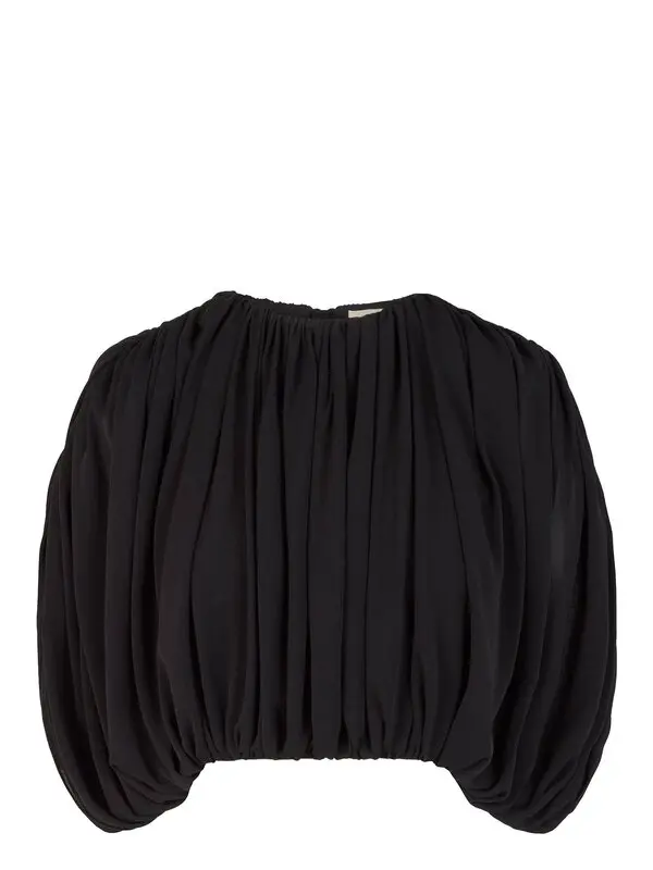 HEIRLOME Louise Draped Top - Black