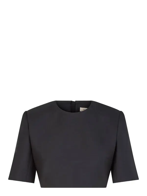 HEIRLOME Adela Wool-silk Top - Black