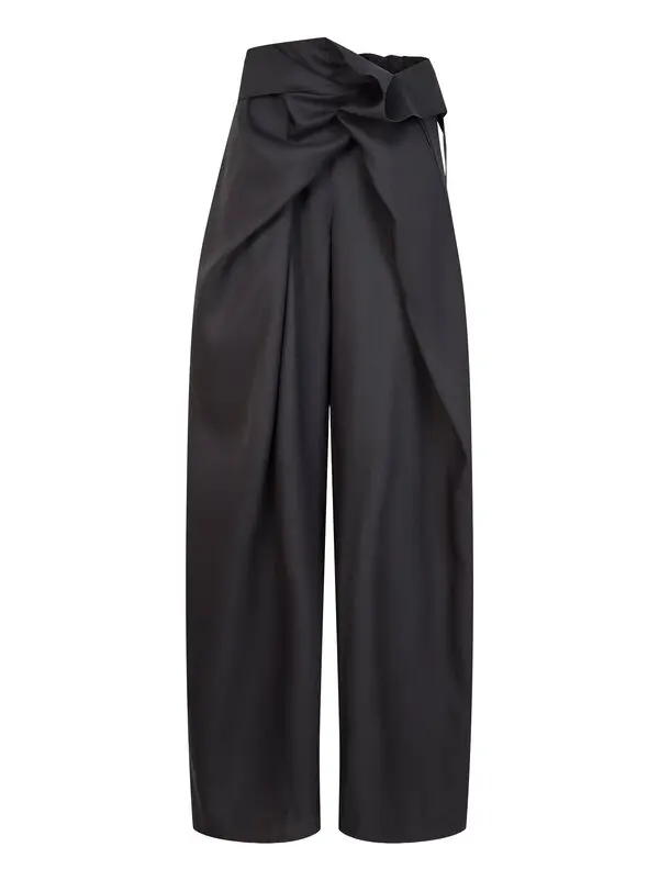 HEIRLOME Manuela Wool-blend Trousers - Black