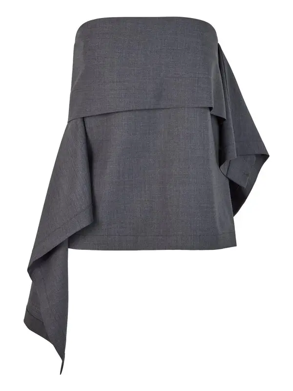 HEIRLOME Rosario Wool-blend Top - Dark Grey