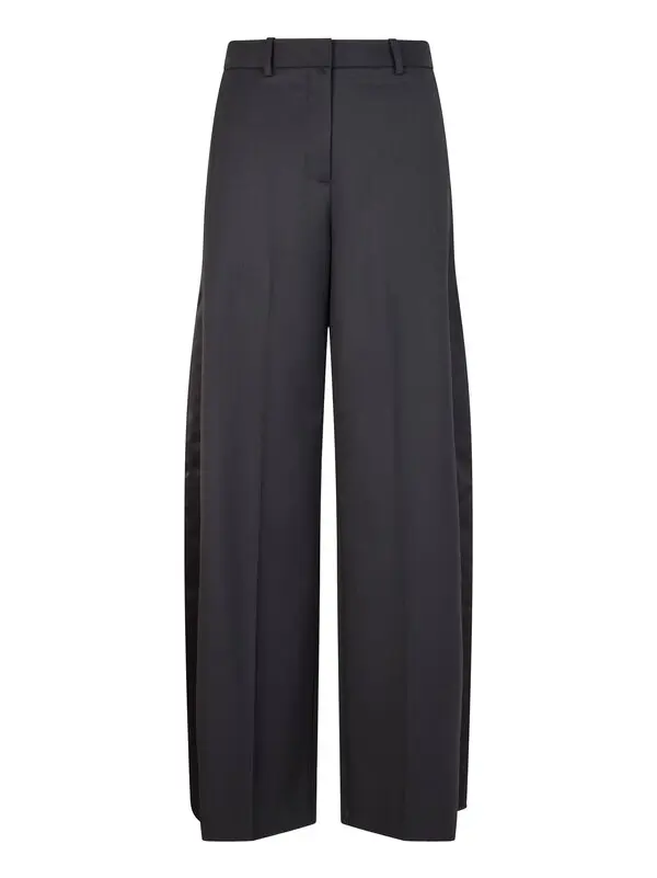 HEIRLOME Valentina Wool-blend Tuxedo Trousers - Black