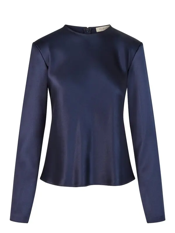 HEIRLOME Ruth Silk Top - Dark Wash